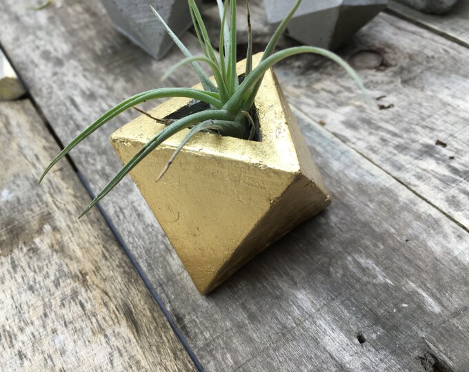 Octahedron Concrete Planter, Handmade Cachepot, Modern Geometric Style ...