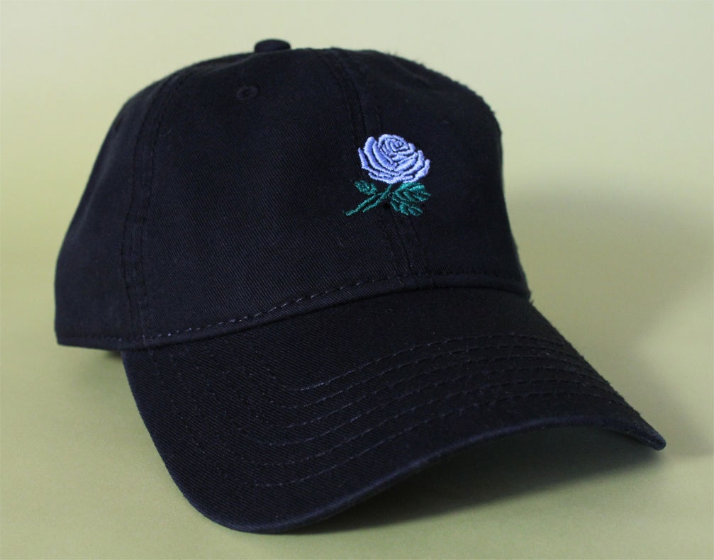 Rose Baseball Hat Dad Hat Low Profile White Pink Black Casquette ...