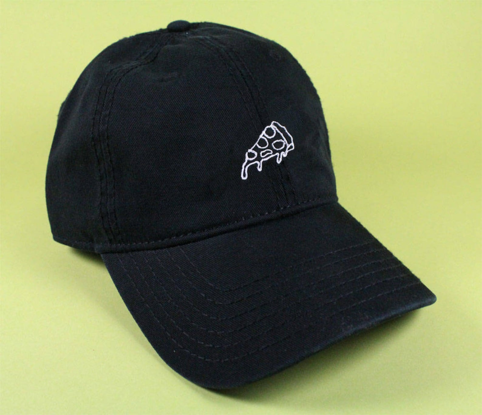 PIZZA Baseball Hat Dad Hat Low Profile White Pink Black | Etsy