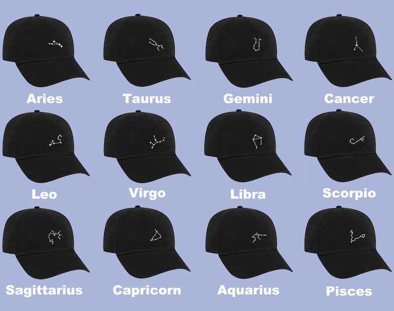 Constellation Dad Hat Zodiac Hat Astrology Aries Taurus Gemini | Etsy