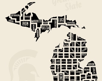 Michigan Decal - Sticker Travel Map for Rv's and Campers - Etsy