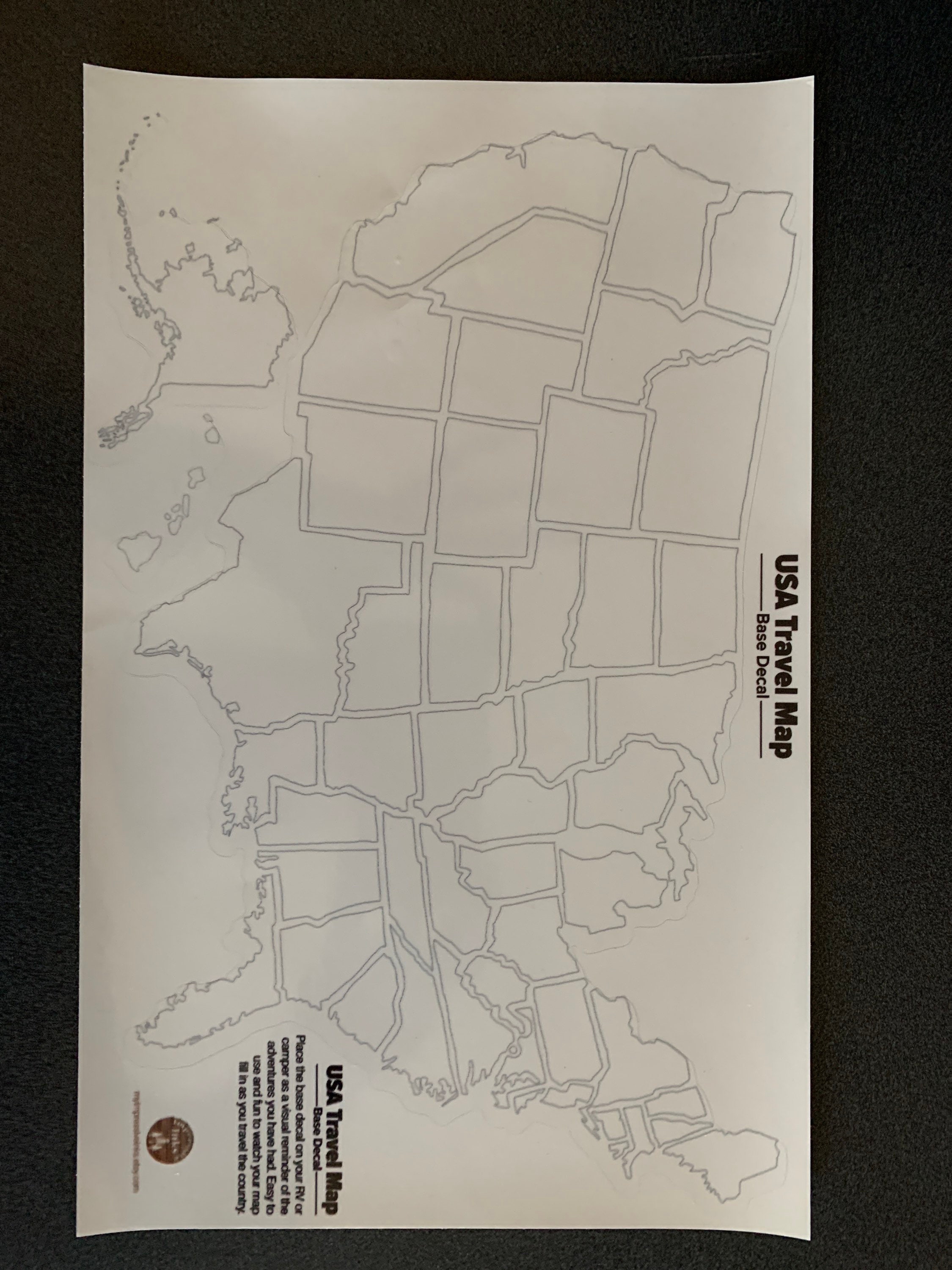 USA Decal Sticker Travel Map for Rv's and Campers - Etsy