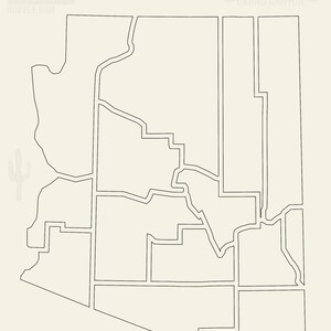 Arizona Decal - Sticker Travel Map for Rv's and Campers - Etsy