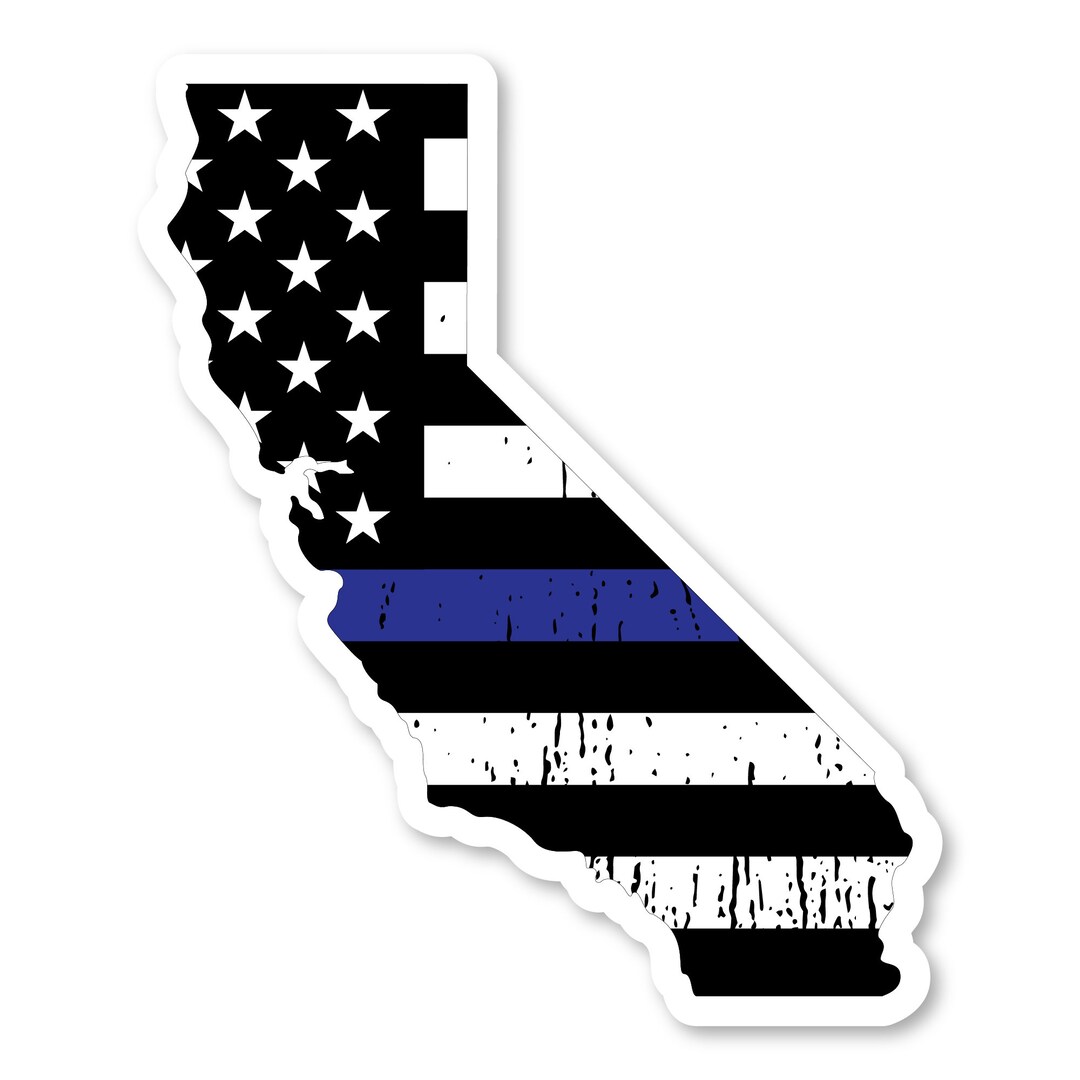 State of California Thin Blue Line Decal - Etsy