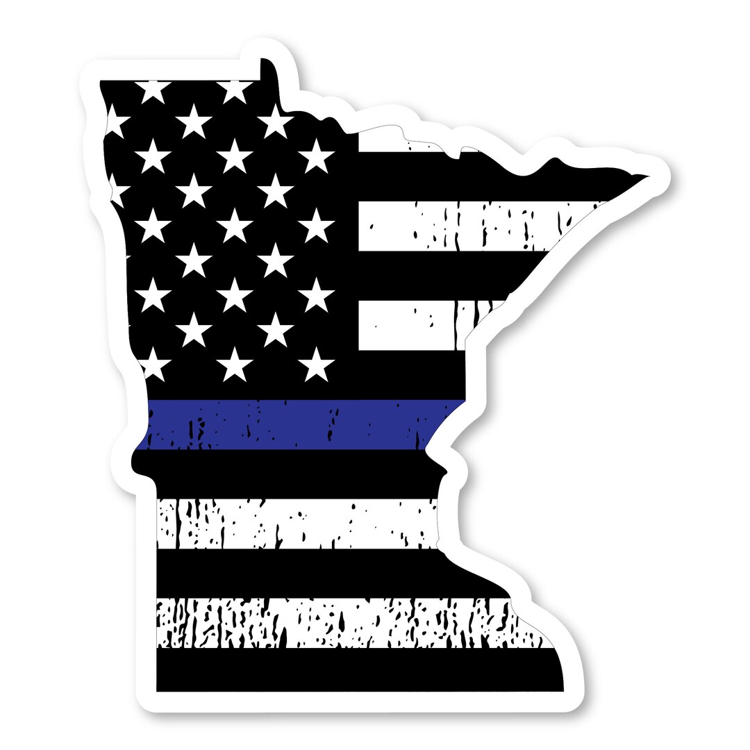 State of Minnesota Thin Blue Line Decal - Etsy