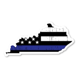 State of Kentucky Thin Blue Line Decal - Etsy