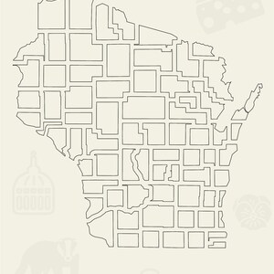 Wisconsin Decal - Sticker Travel Map for Rv's and Campers - Etsy