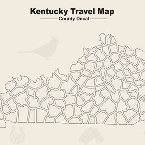 Kentucky Decal - Sticker Travel Map for Rv's and Campers - Etsy