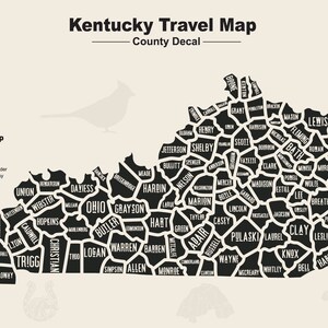 Kentucky Decal - Sticker Travel Map for Rv's and Campers - Etsy