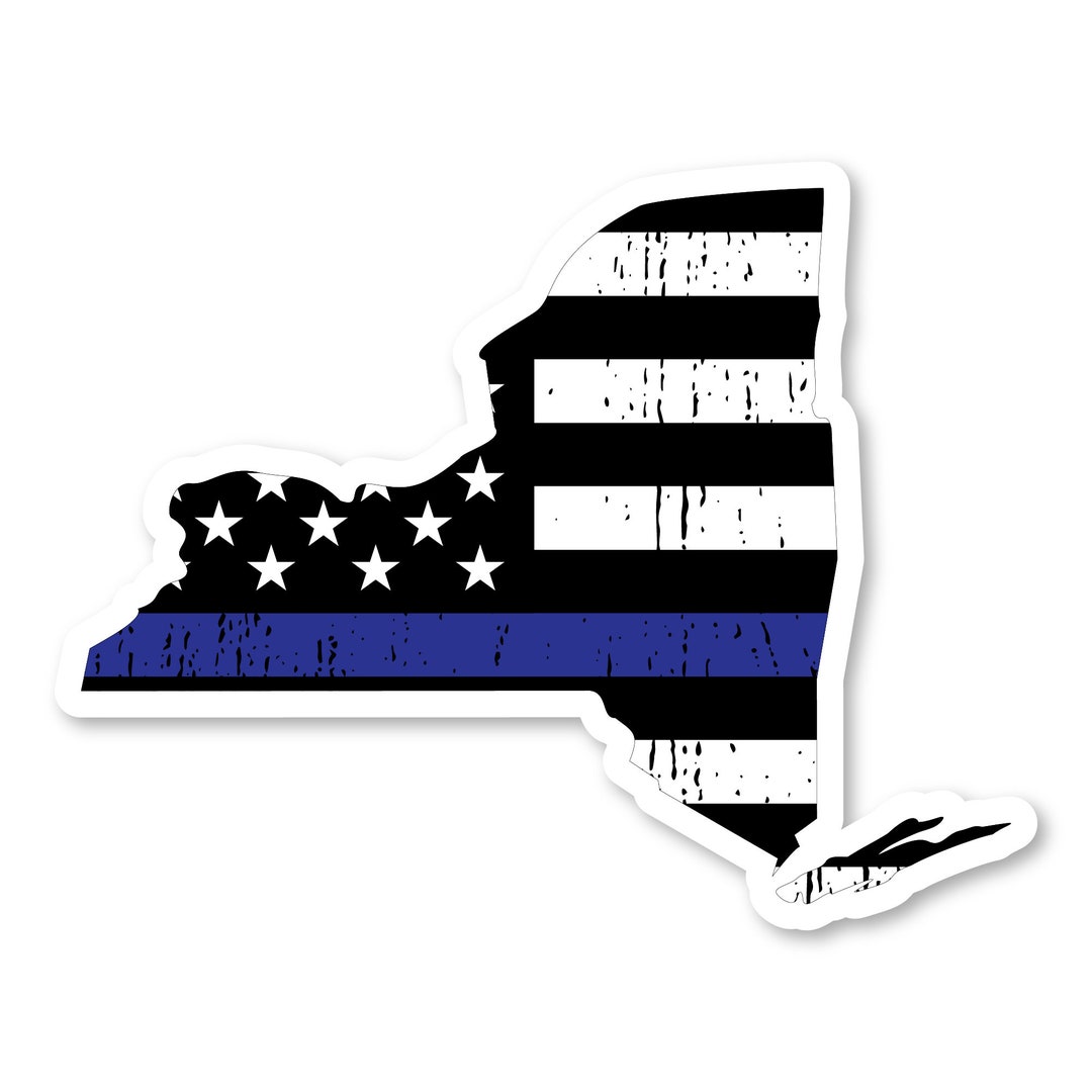 State of New York Thin Blue Line Decal - Etsy