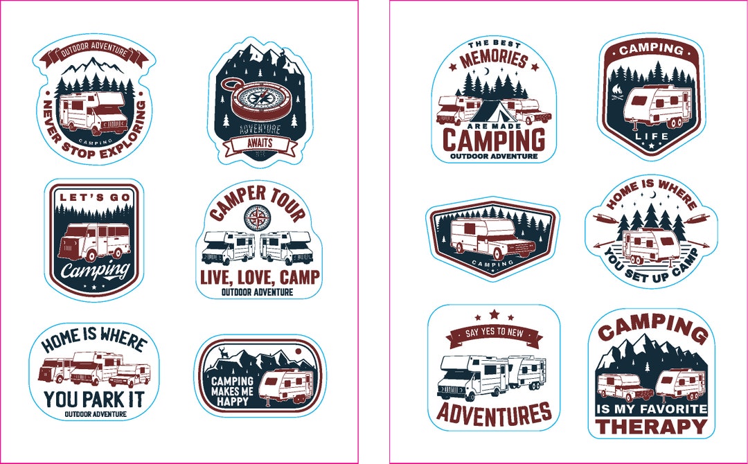 Camping Themed Stickers - Etsy