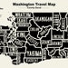 Washington State Decal - Sticker Travel Map for Rv's and Campers - Etsy