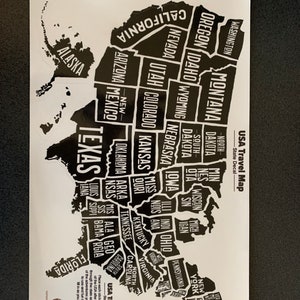 USA Decal - Sticker Travel Map for Rv's and Campers - Etsy