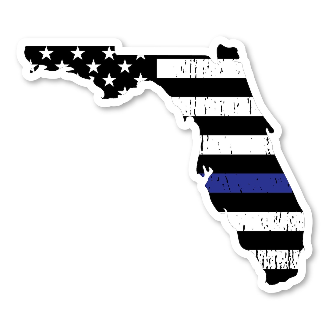 State of Florida Thin Blue Line Decal - Etsy
