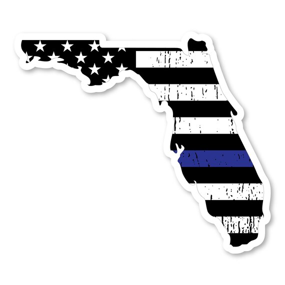 State of Florida Thin Blue Line Decal - Etsy