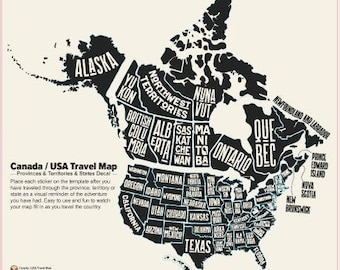 USA Decal Sticker Travel Map for Rv's and Campers - Etsy
