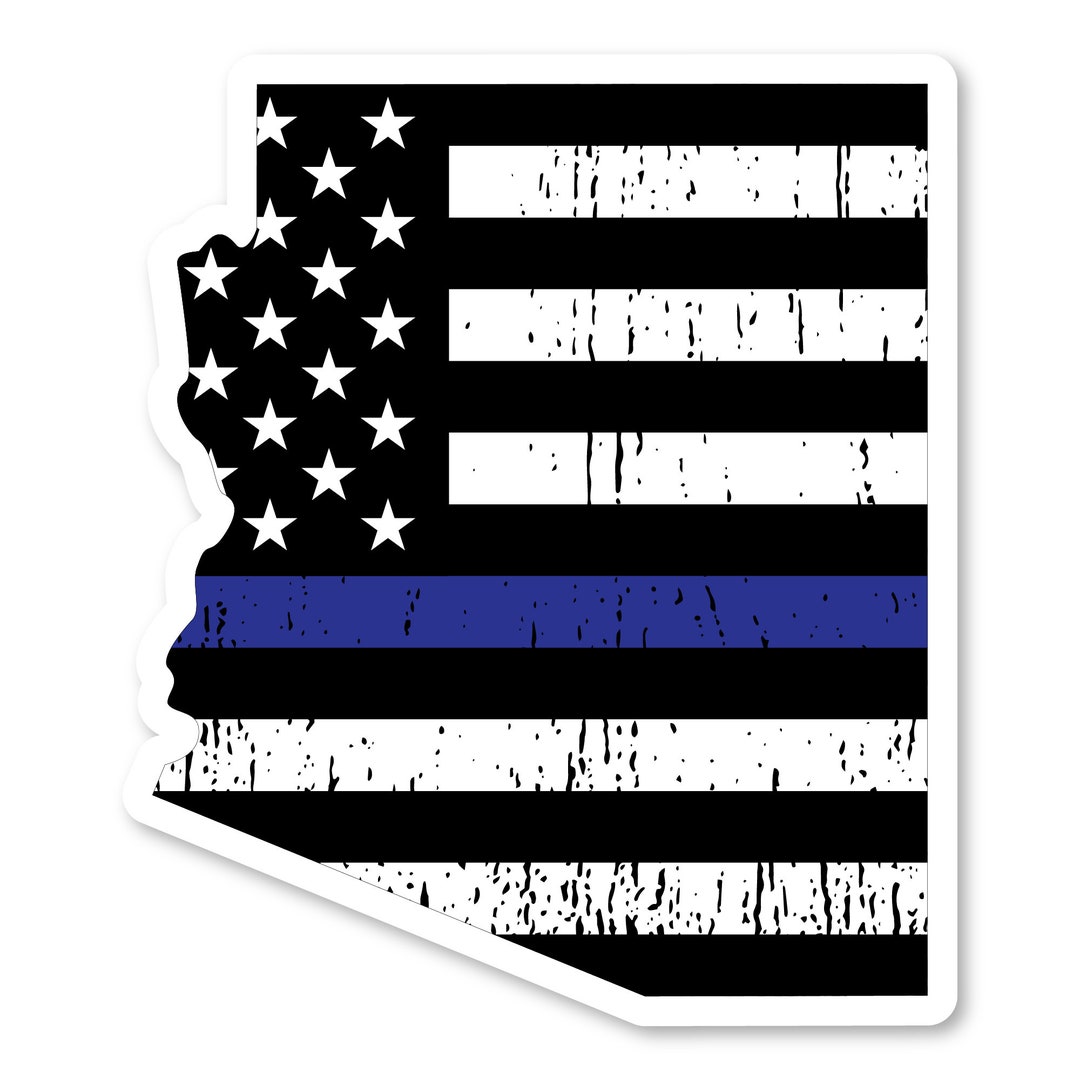 State of Arizona Thin Blue Line Decal - Etsy