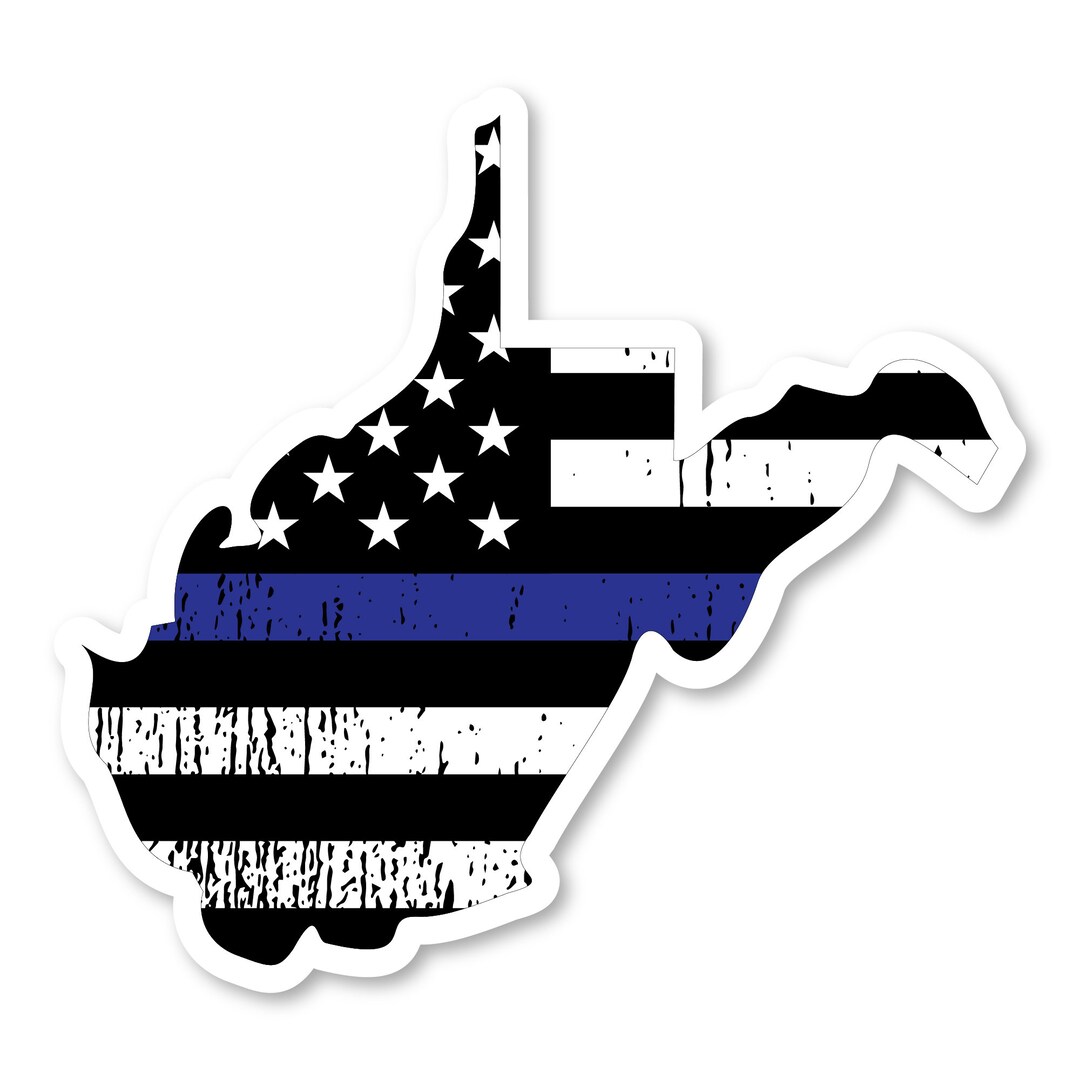 State of West Virginia Thin Blue Line Decal - Etsy