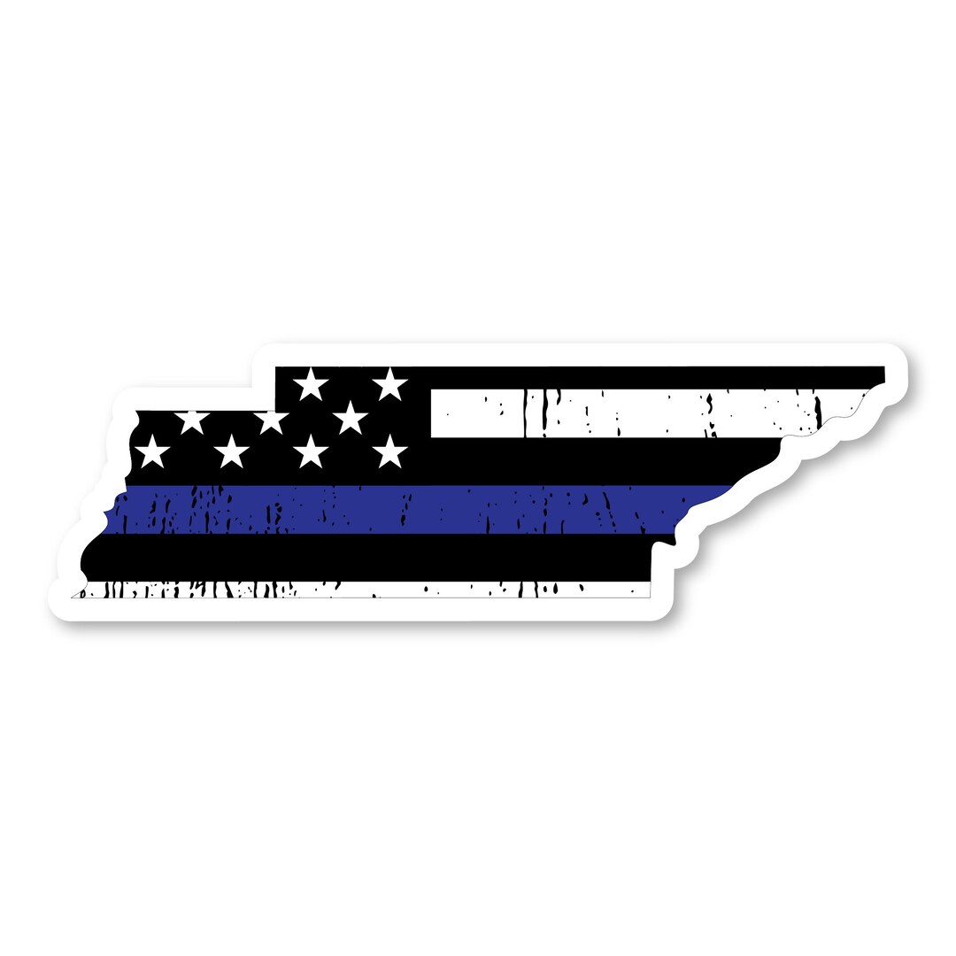 State of Tennessee Thin Blue Line Decal - Etsy
