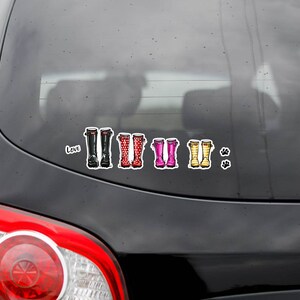 Rain Boots Family Decal, Family Car Decal, Vehicle Decal - Etsy