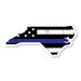 State of North Carolina Thin Blue Line Decal - Etsy