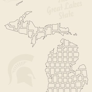Michigan Decal - Sticker Travel Map for Rv's and Campers - Etsy