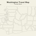 Washington State Decal - Sticker Travel Map for Rv's and Campers - Etsy