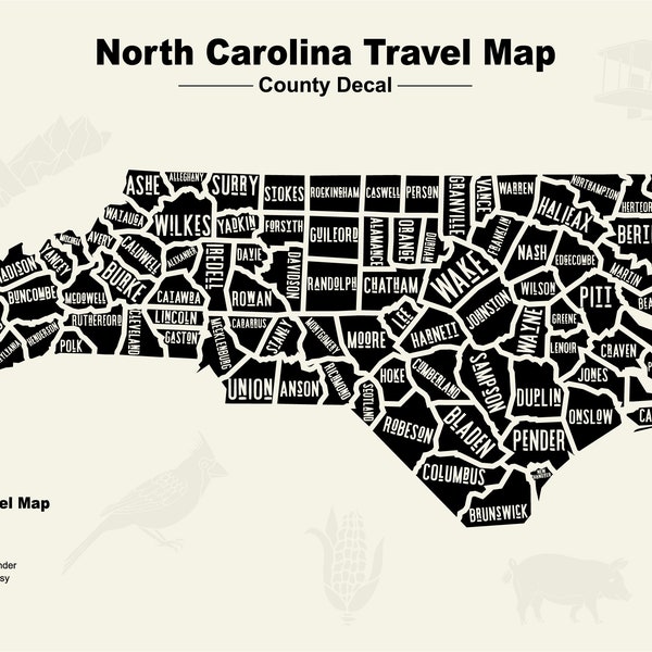 North Carolina Decal - Etsy