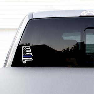 State of Alabama Thin Blue Line Decal - Etsy