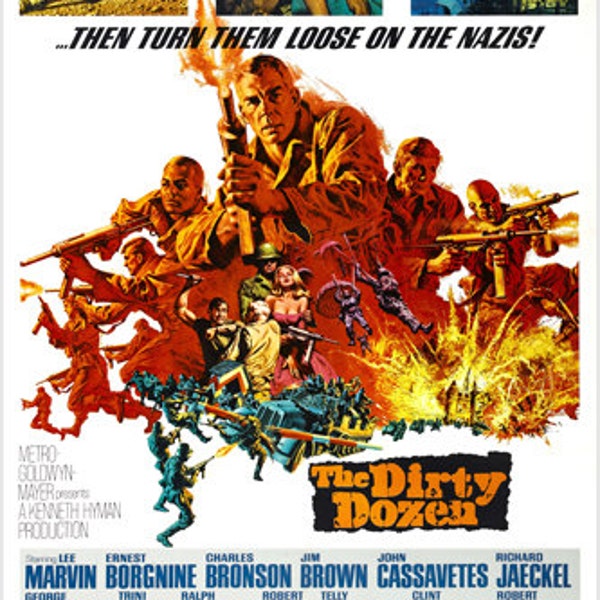 Dirty Dozen Movie Poster - Etsy