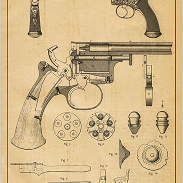 Revolver Schematic - Etsy