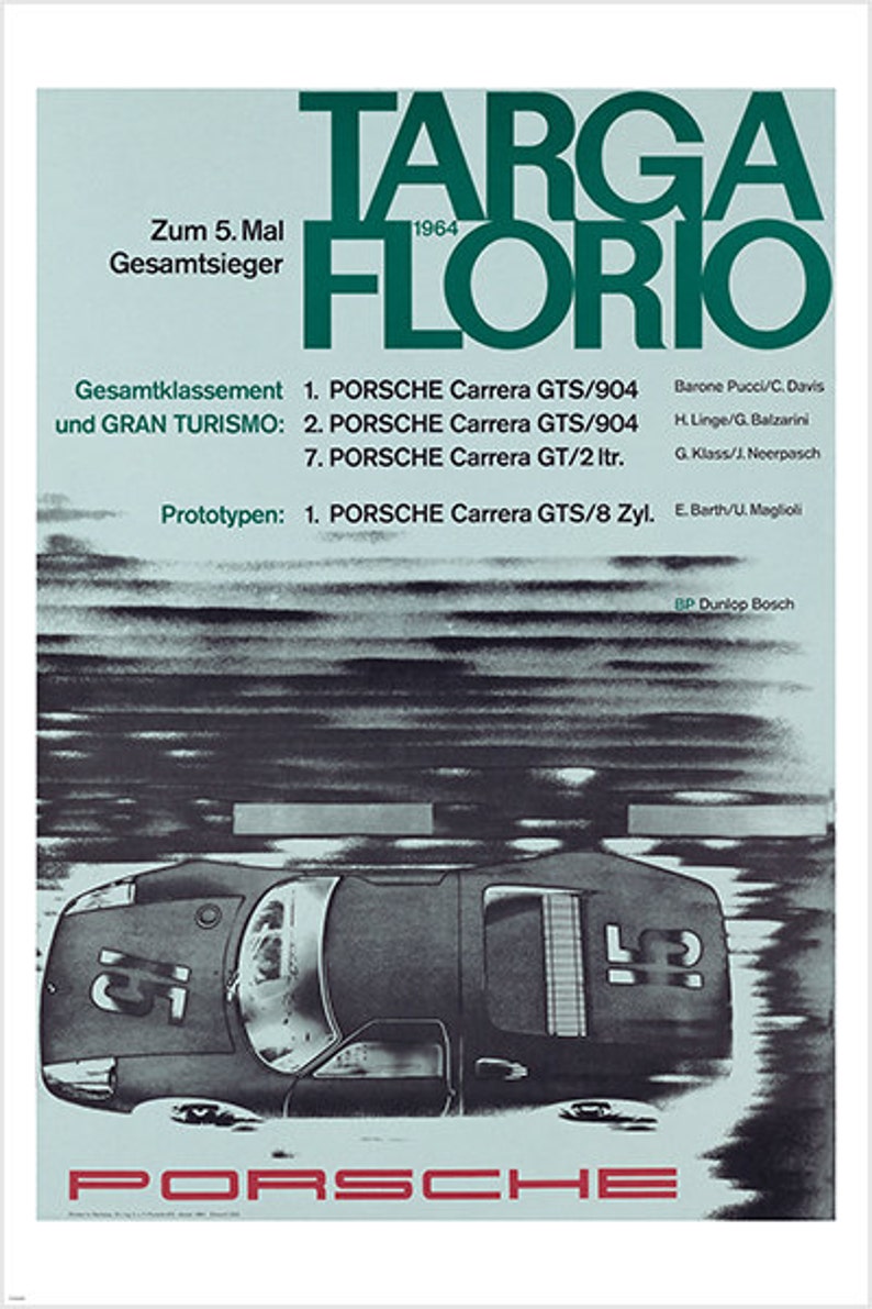 Retro Art Decorative Classic Vintage Top German Racing Car Sports ...