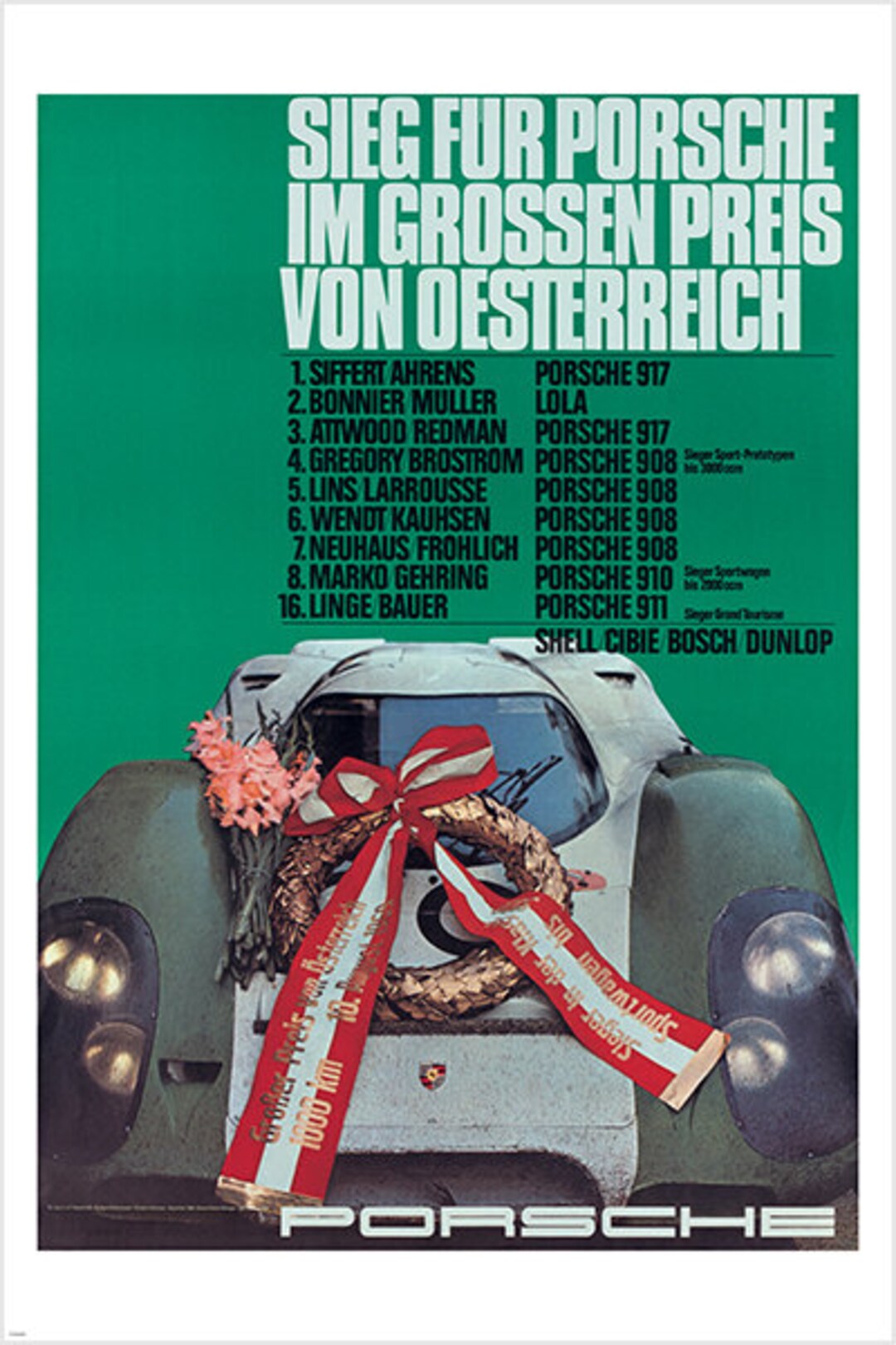Retro Art Decorative Vintage Classic German Top Racing Car Precision ...