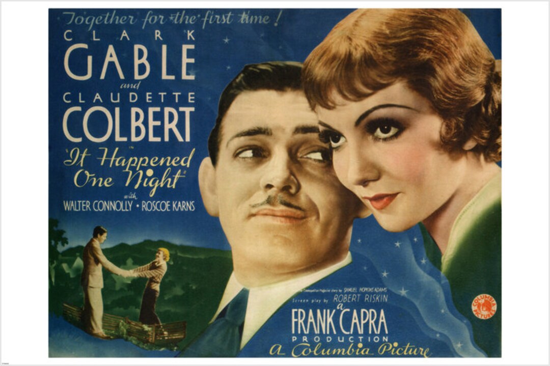 1934 Pre-code American Romantic Comedy Film It Happened One Night Movie ...