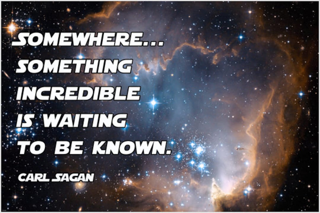 Universe With Stars Inspirational Poster With Carl Sagan Quote 20x30 ...