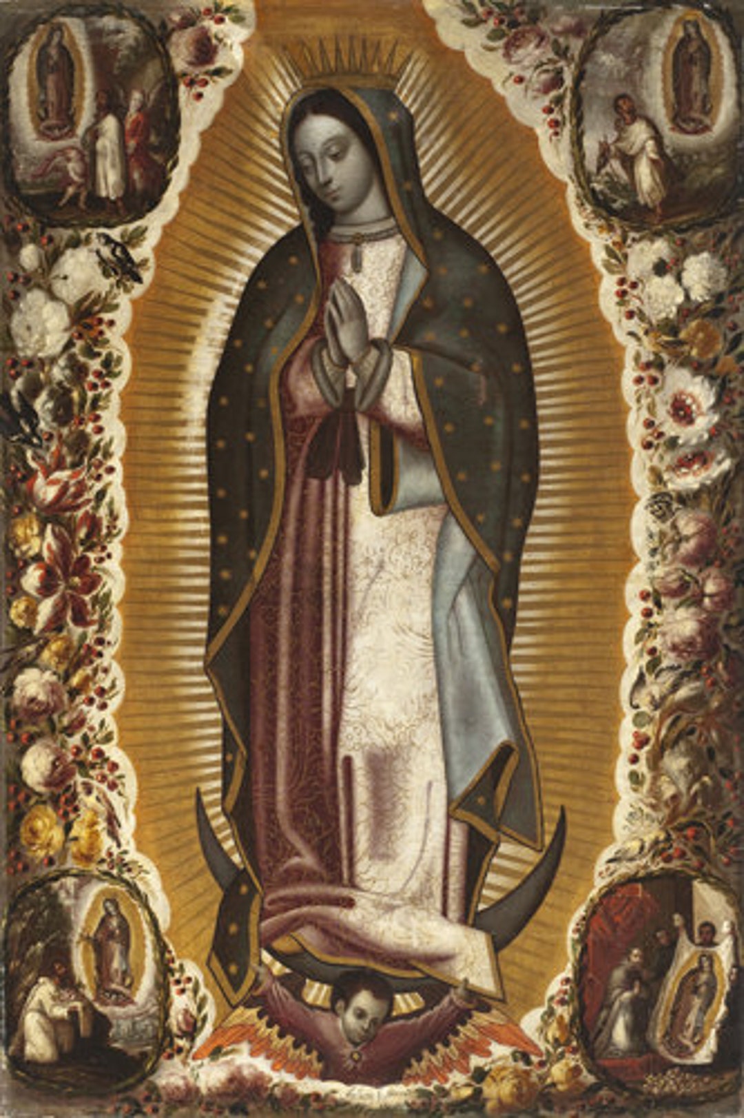 Mary Mother of Jesus Lady Guadalupe by Manuel De Arellano 1691 ...