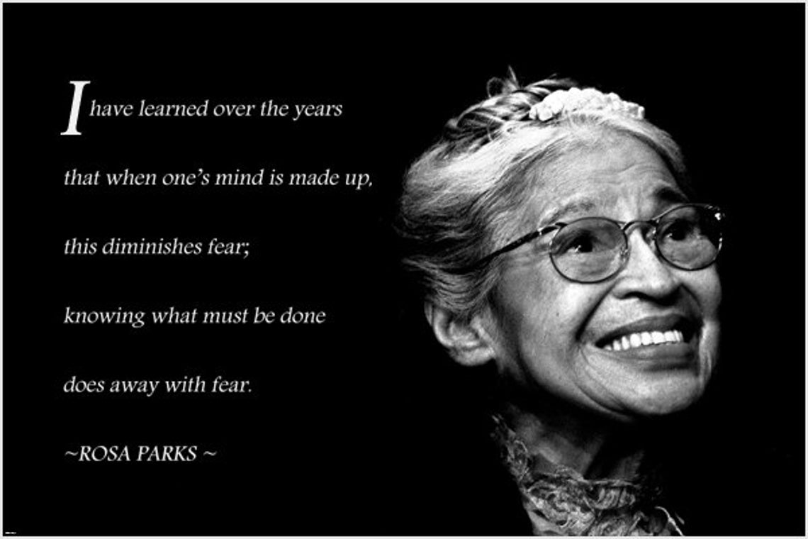 Civil Rights African American Rosa Parks Inspirational Motivational ...