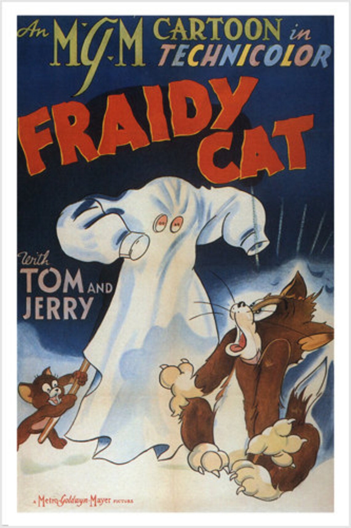 1942 Retro Art Decorative Vintage Fraidy Cat Animation Comedy - Etsy