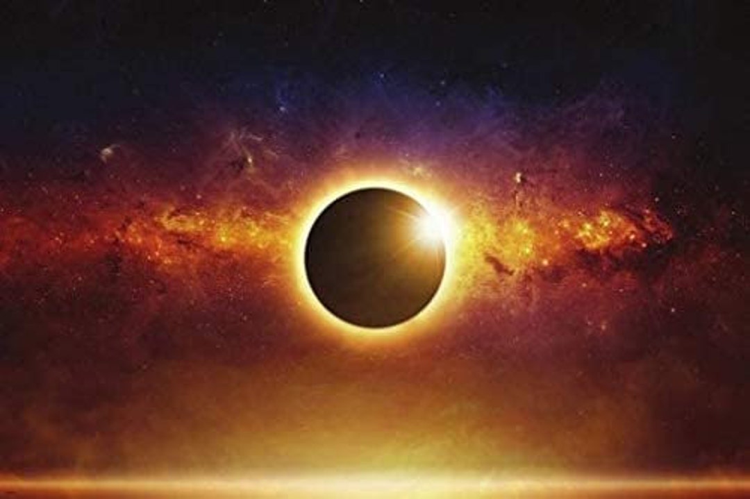 2017 NASA Total Solar Eclipse From Space Photo Inspiring Sight Poster ...