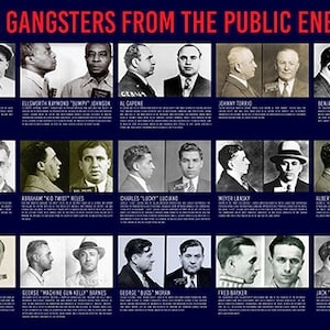 Famous Gangsters Mug Shot From Public Enemy Era Lists of Wanted ...