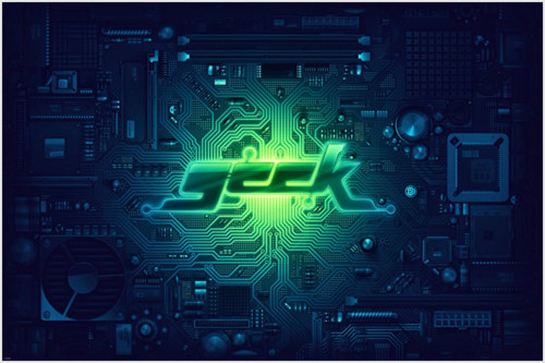 Geek Cool Techy Futuristic Micro Electronic Circuit Board Poster - Etsy