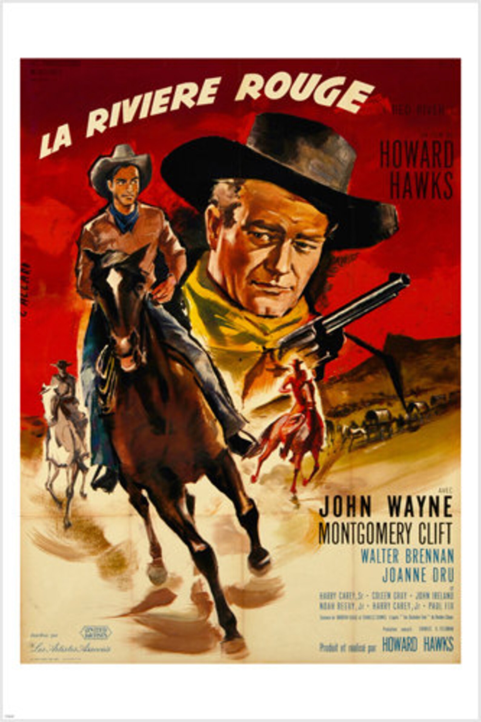 Retro Art Decorative 1948 Western Riviere Rouge Red River Movie Poster ...
