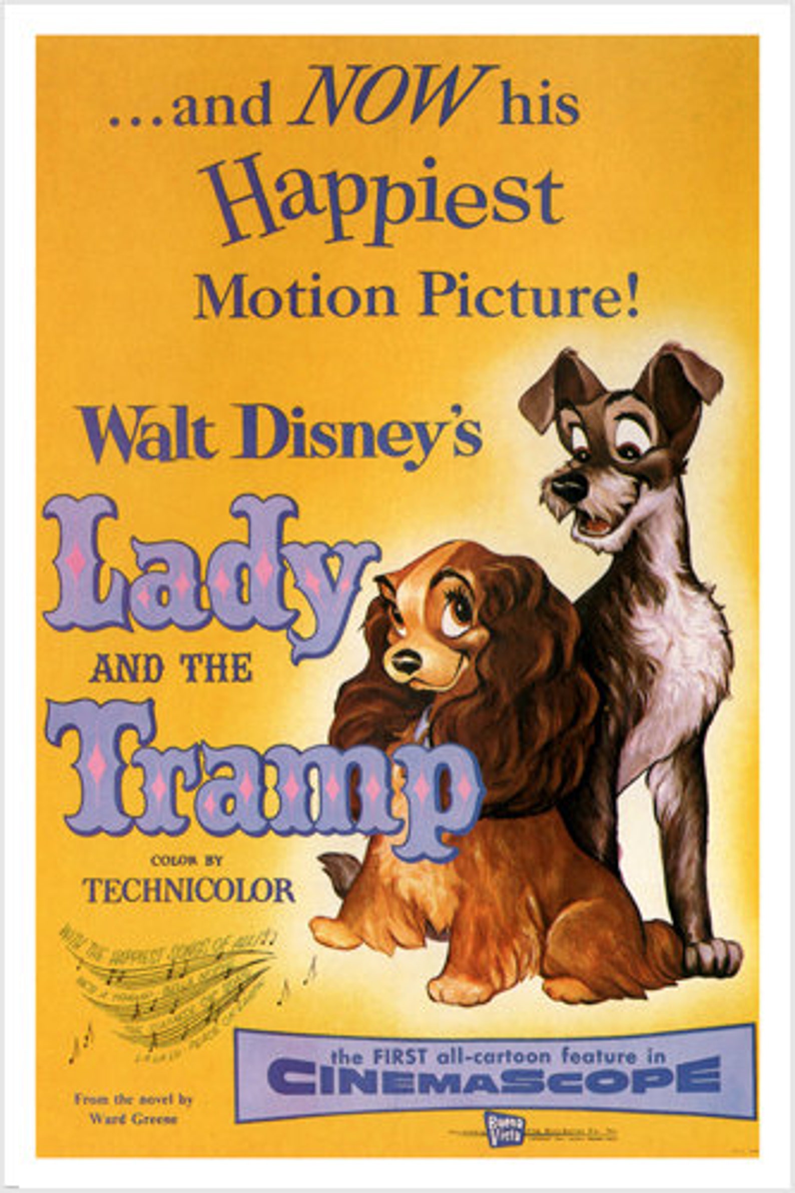 Classic Movie Animation Poster 1955 Vintage Cartoon Art Print - Etsy