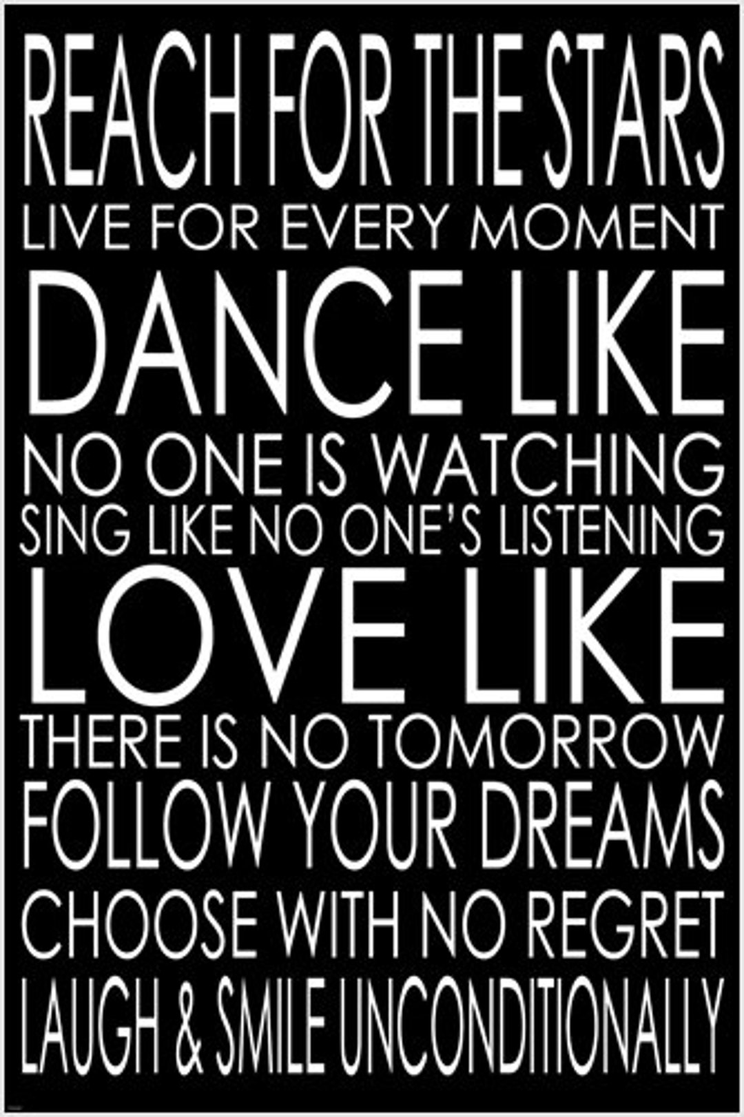 Reach for the Stars Follow Your Dreams Motivation Inspiration Poster - Etsy