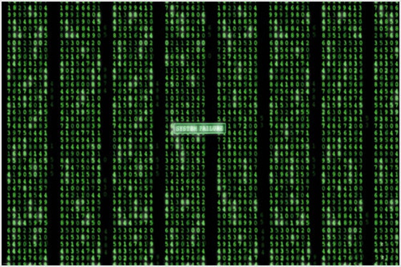 Futuristic Number Computer Grid Rows Neon Green Flashing the Matrix ...