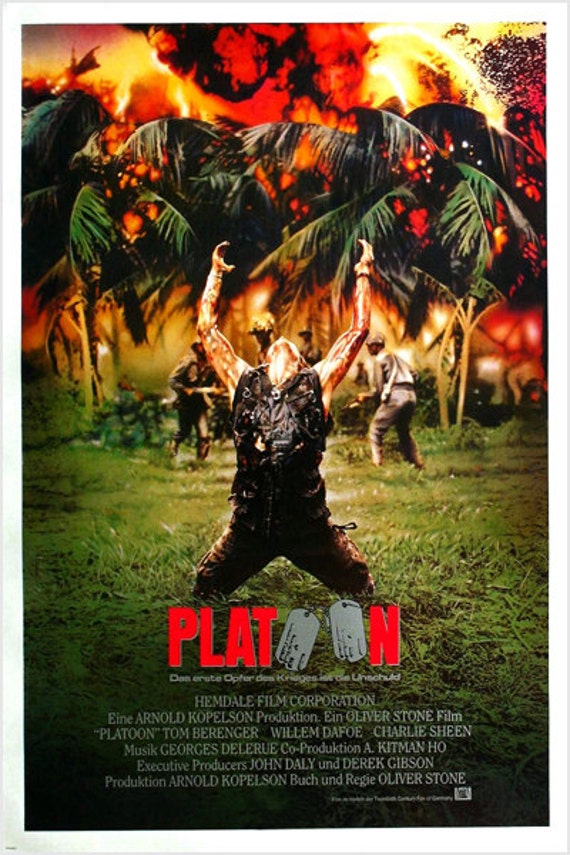 1986 American Vietnam War Film Platoon Movie Poster | Etsy
