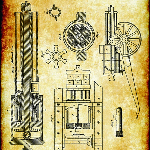 Revolver Schematic - Etsy