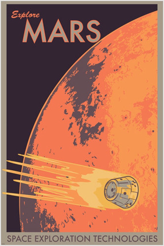 Nasa Earth And Mars Poster