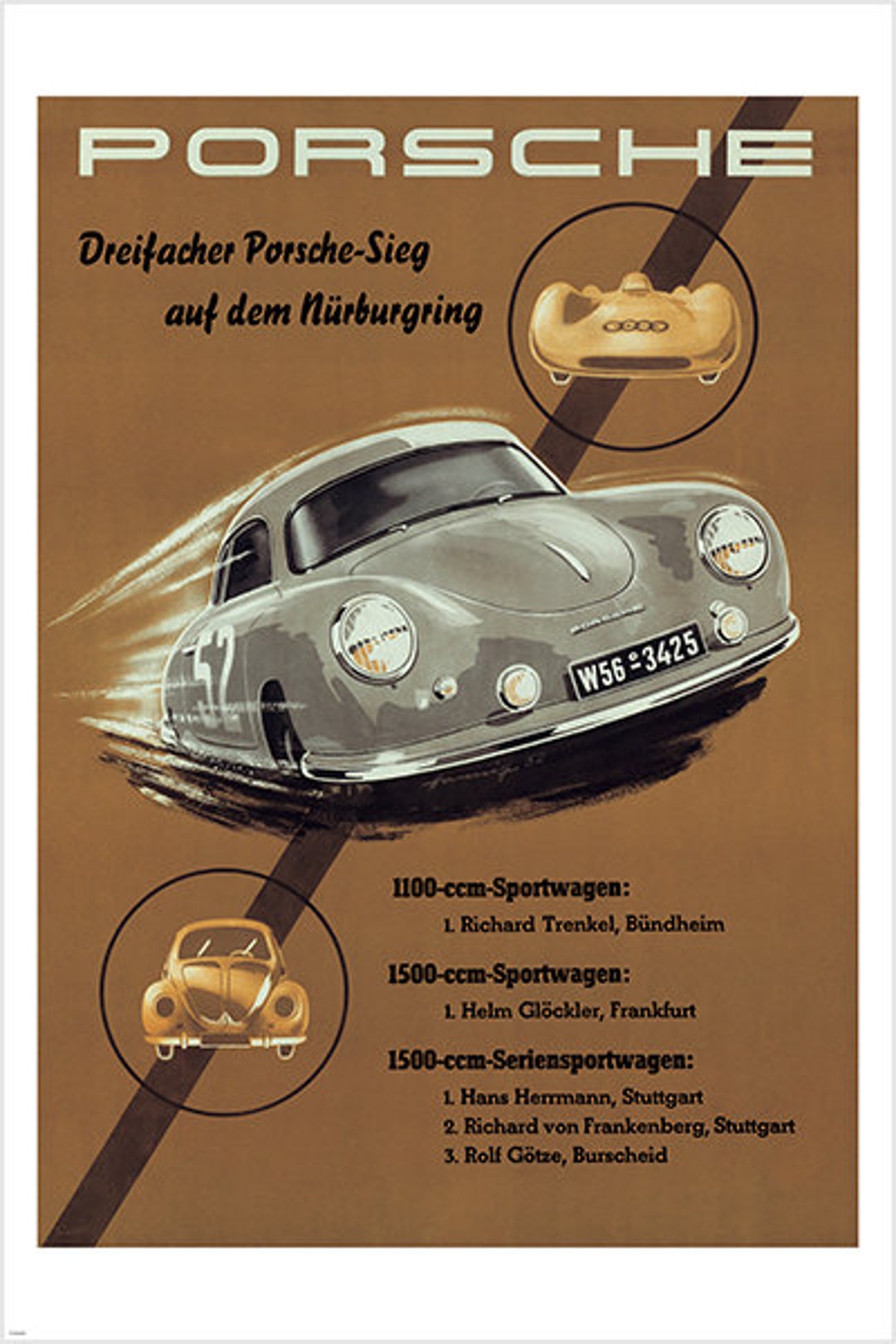 Retro Art Decorative German Vintage Car Racing Poster - Etsy