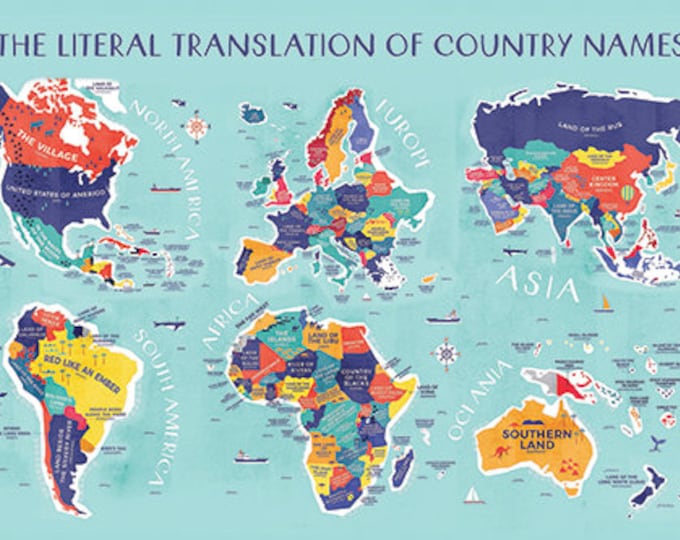 World Languages Map - Etsy